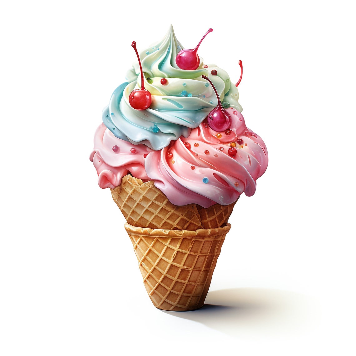 Ice Cream Clipart Set of 10 Digital Clipart Bundle High - Etsy