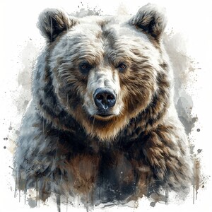 Watercolor Bear Clipart Set of 10 High Quality Pictures Digital ...