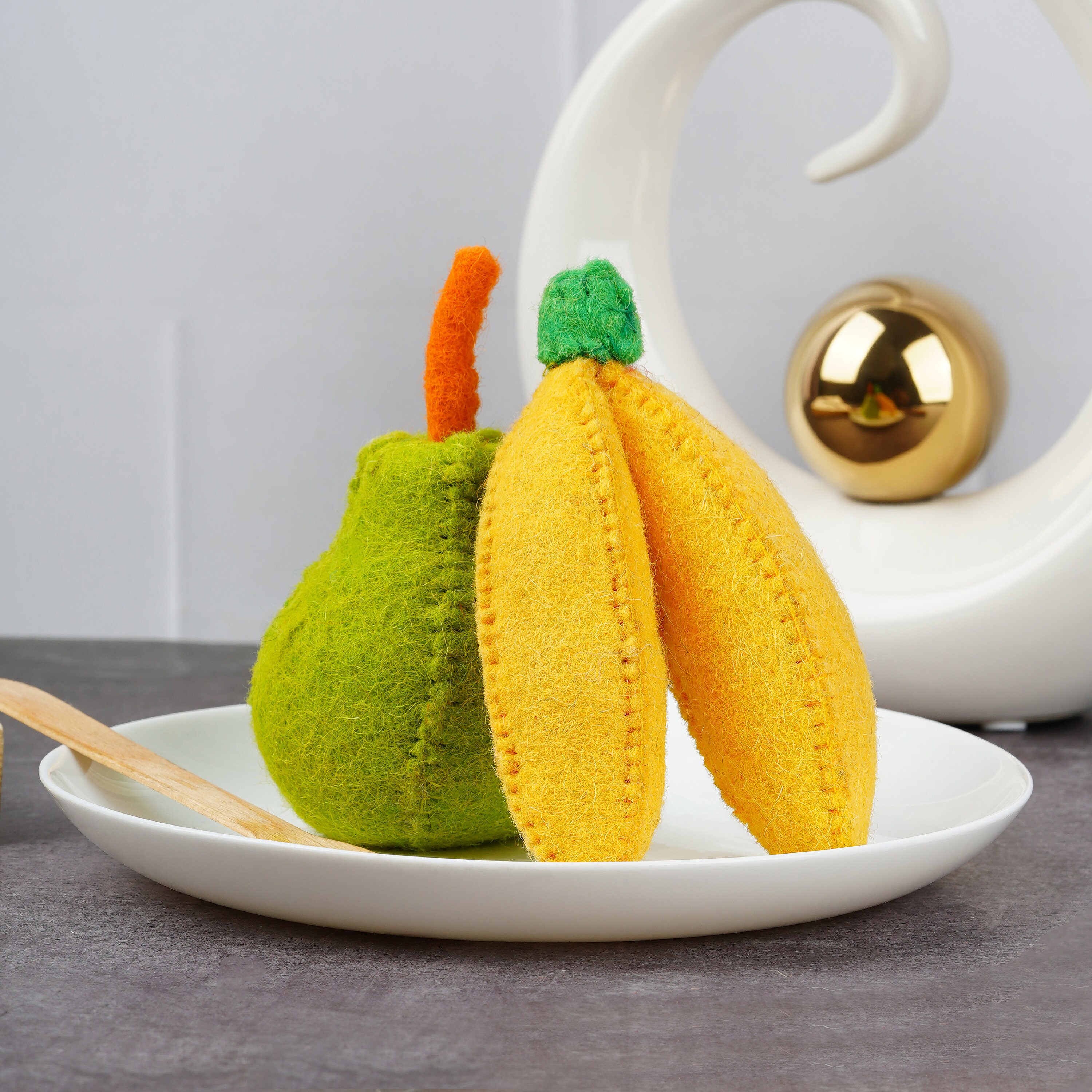 Felt Fruits Summer Fruits, Fruit Salad, Fruit Basket for Home Kitchen ...