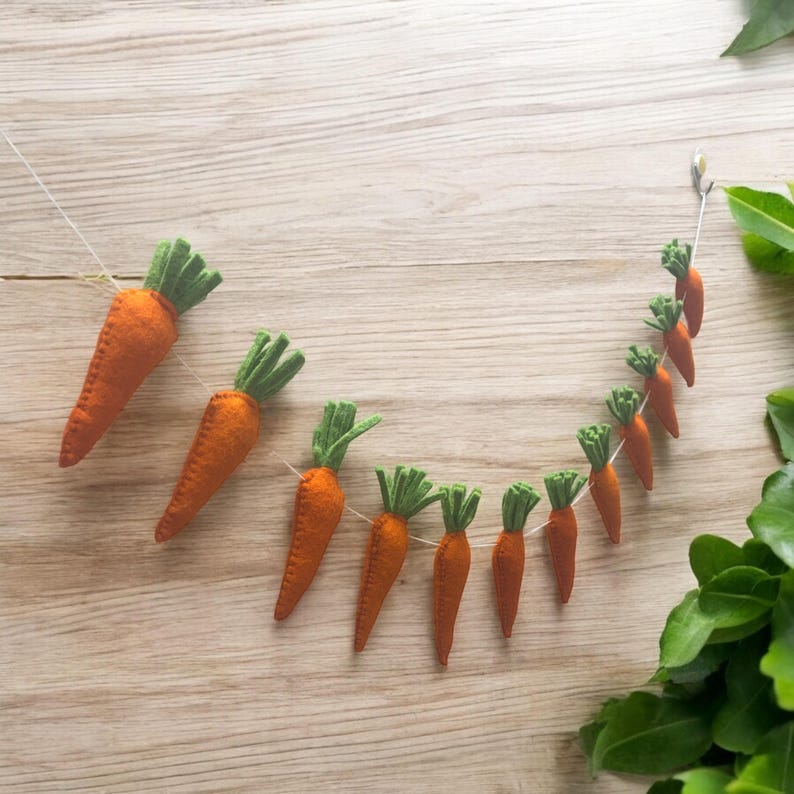 Easter Carrot Garlands for Home Decor and Gifts - Etsy