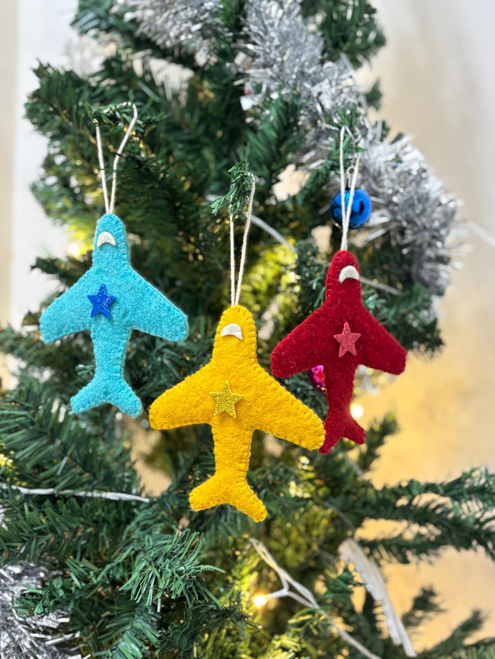 Felt Plane Ornament, Handmade Planes Christmas Ornaments, for Christmas ...