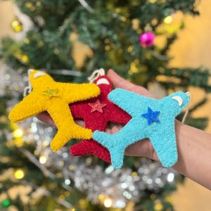 Felt Plane Ornament, Handmade Planes Christmas Ornaments, for Christmas ...