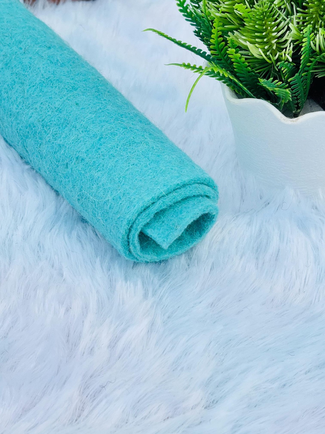 Customised Wool Felt Sheet Sky Blue Color 3MM Thick Soft Wool Felt ...