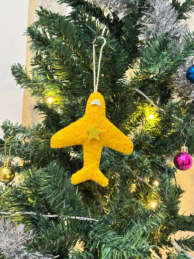 Felt Plane Ornament, Handmade Planes Christmas Ornaments, for Christmas ...