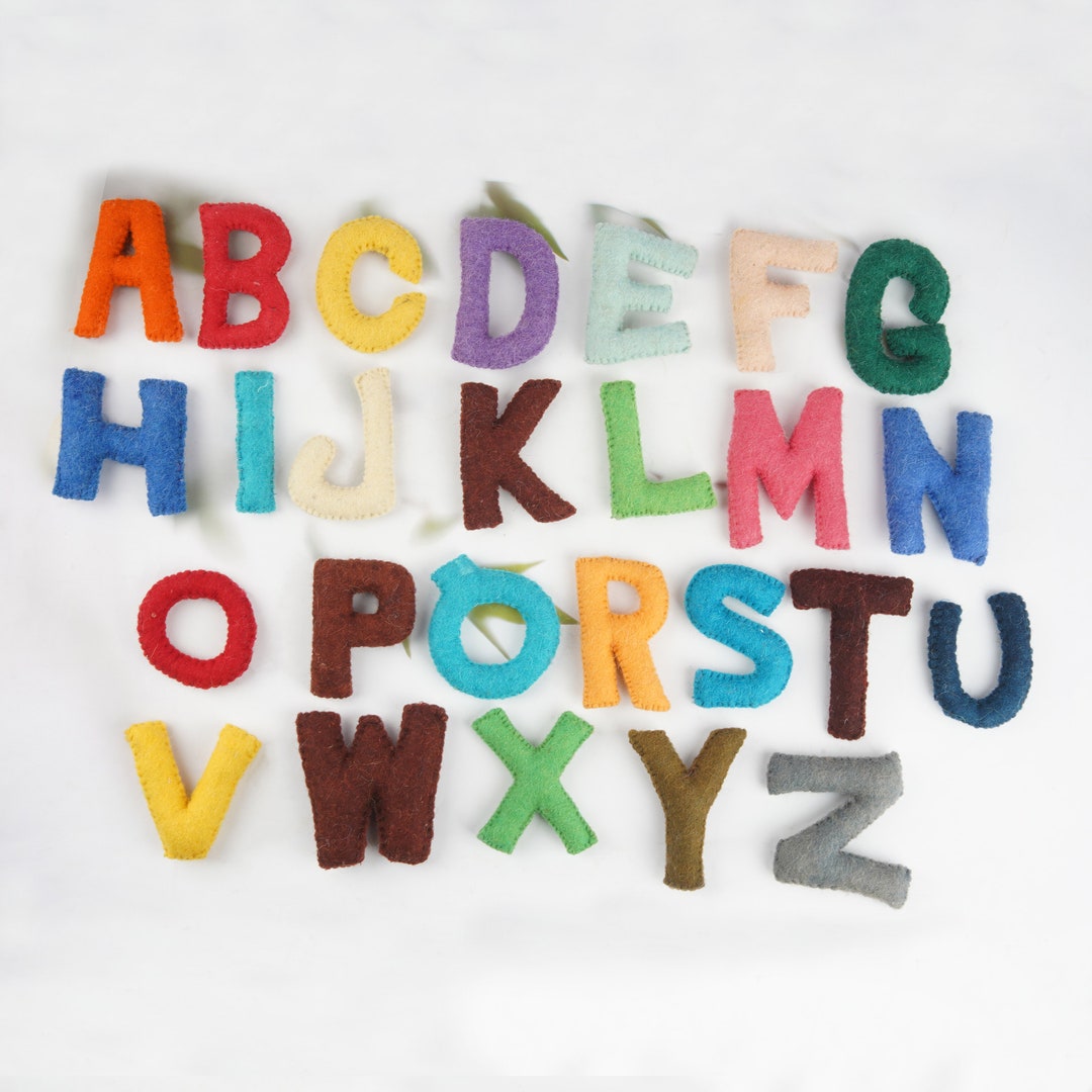 Educational Wool Felt Alphabet Nursery Decor - Learning Letters for ...