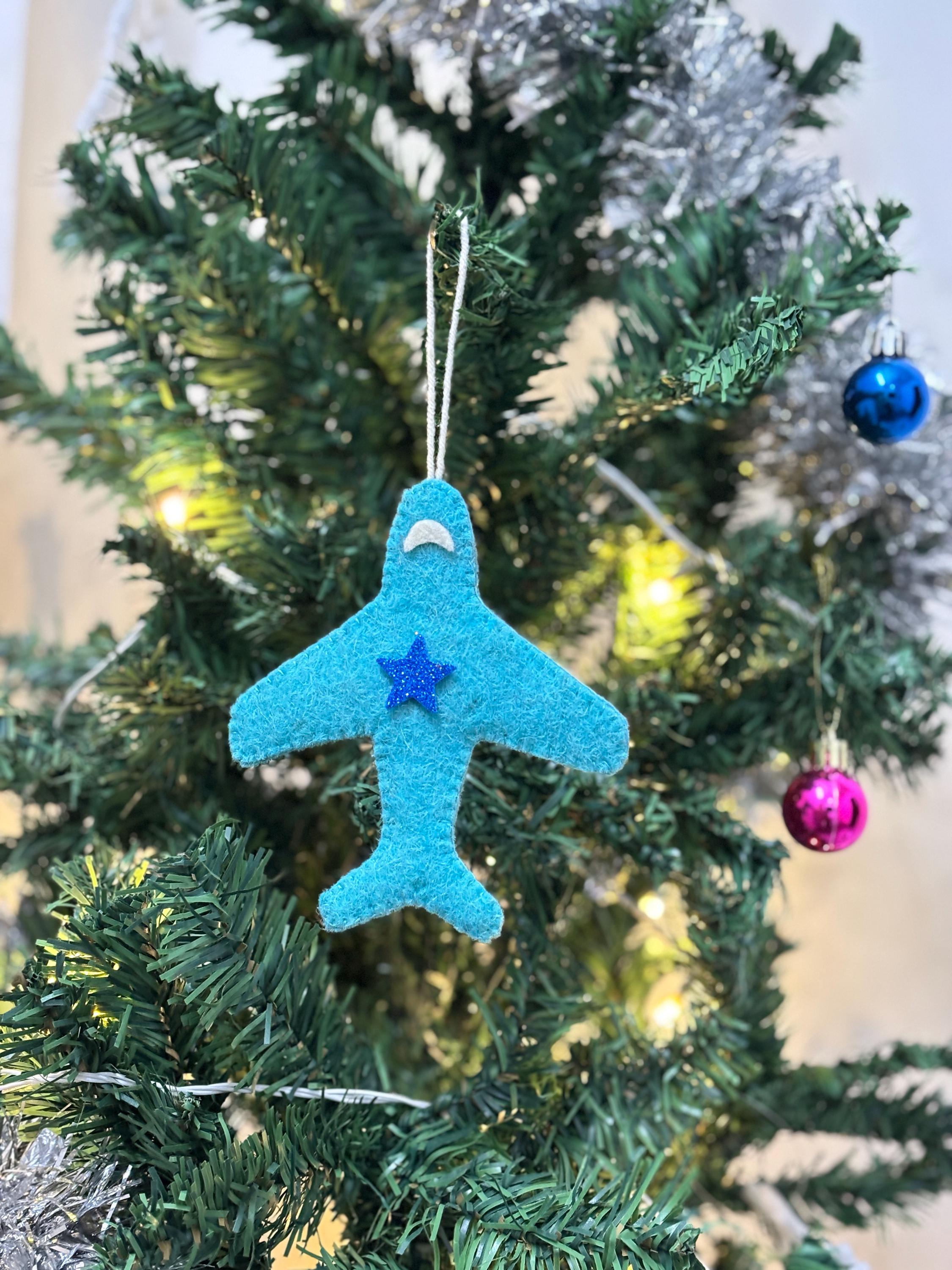 Felt Plane Ornament, Handmade Planes Christmas Ornaments, for Christmas ...