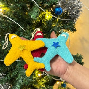 Felt Plane Ornament, Handmade Planes Christmas Ornaments, for Christmas ...