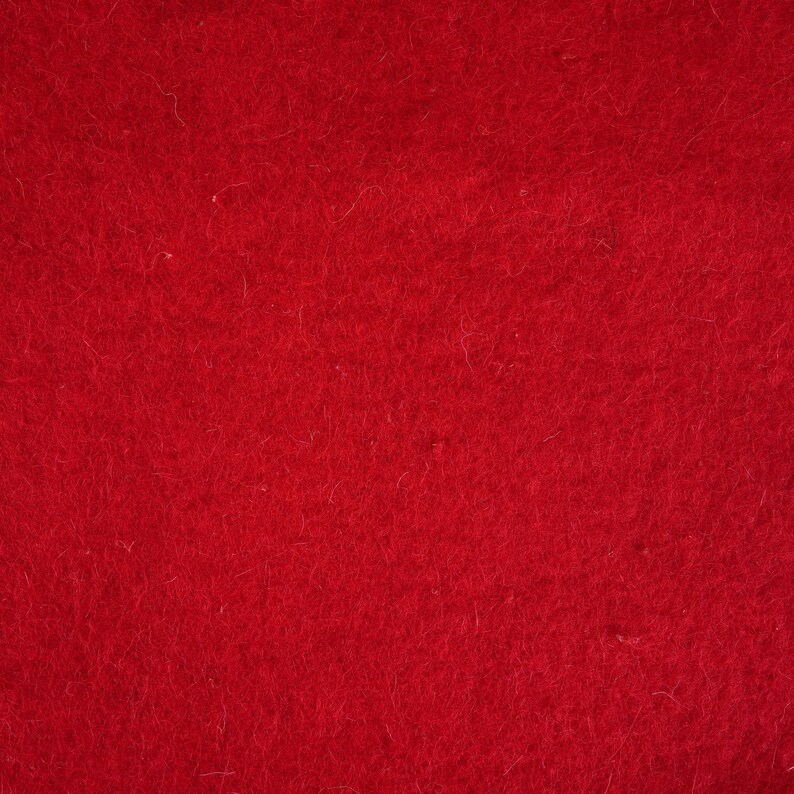 Customised Wool Felt Sheet -3MM Thick - Red Color Merino Wool Felt ...