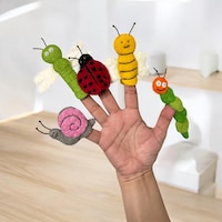 Bugs Finger Puppet Set | Insects and Colourful Bugs Finger Puppets ...