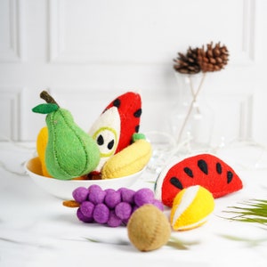 Felt Fruits Summer Fruits, Fruit Salad, Fruit Basket for Home Kitchen ...