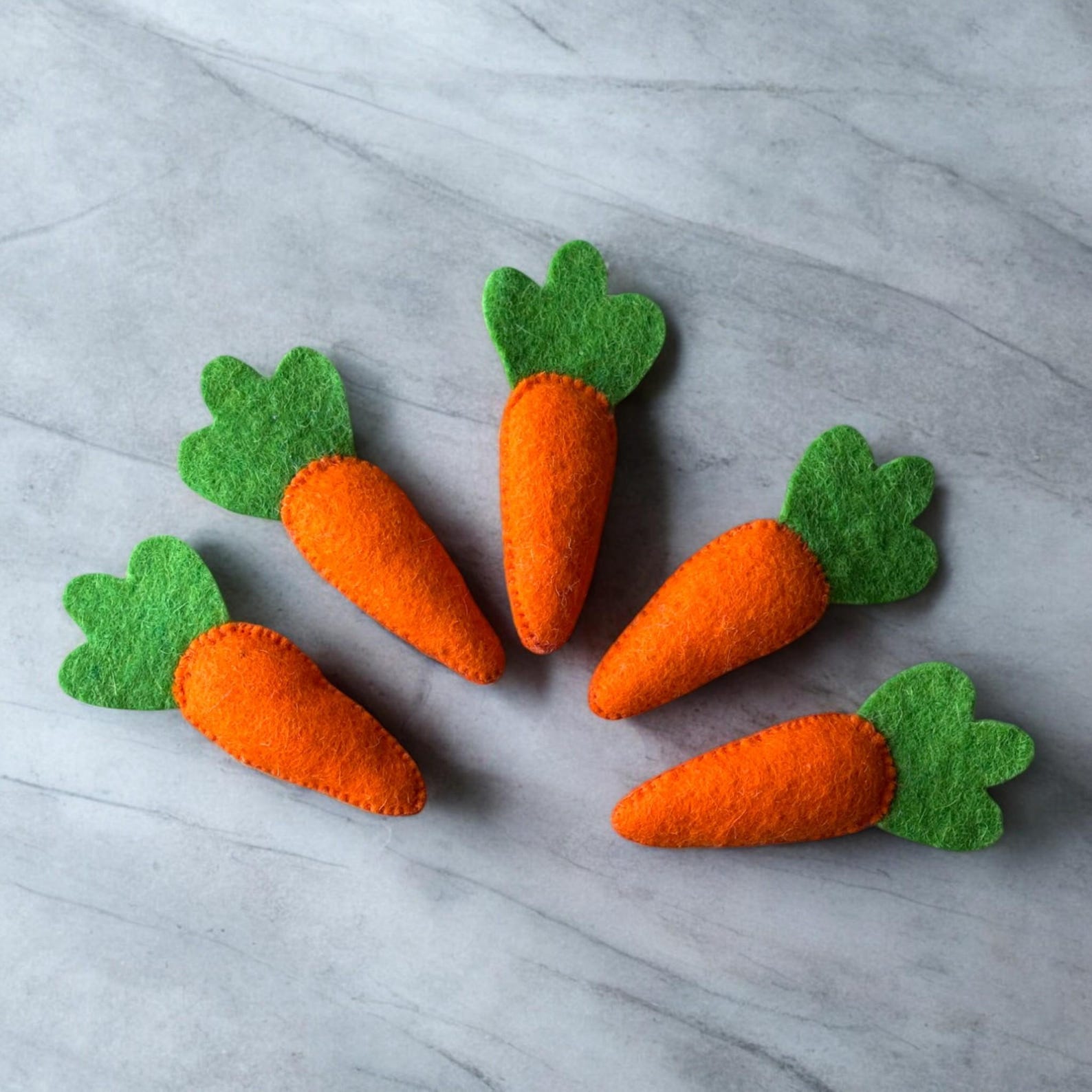Felt Wool Easter Carrots: Handmade Holiday Bowl Fillers - Etsy
