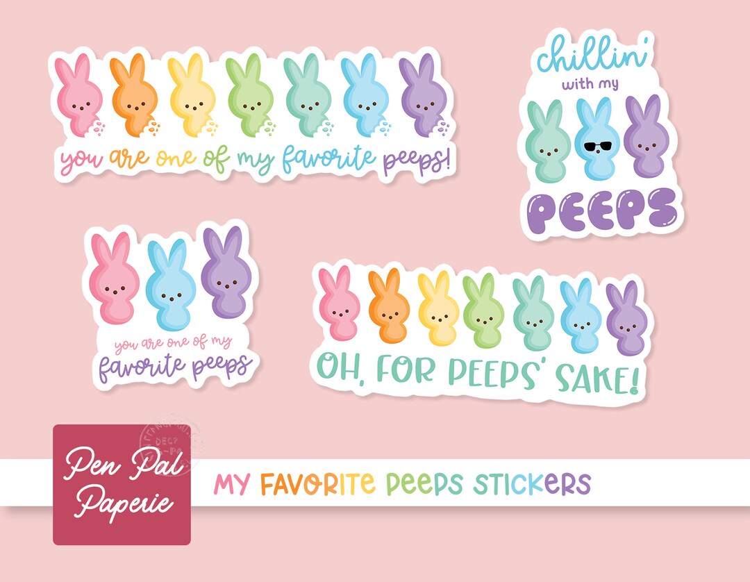 My Favorite Peeps Stickers Set of 20 - Etsy