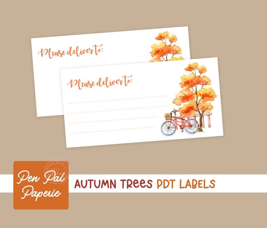 Autumn Trees PDT Labels - Etsy