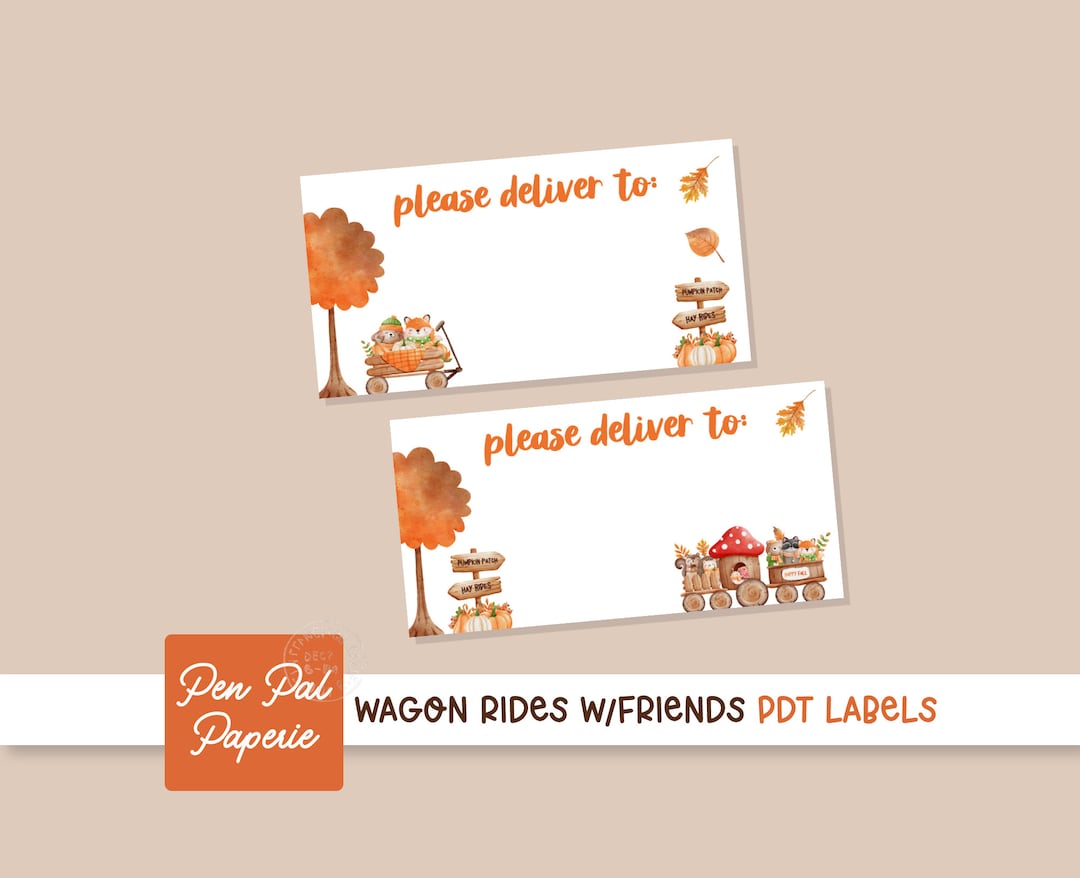Fall Wagon Rides With Friends PDT Labels - Etsy