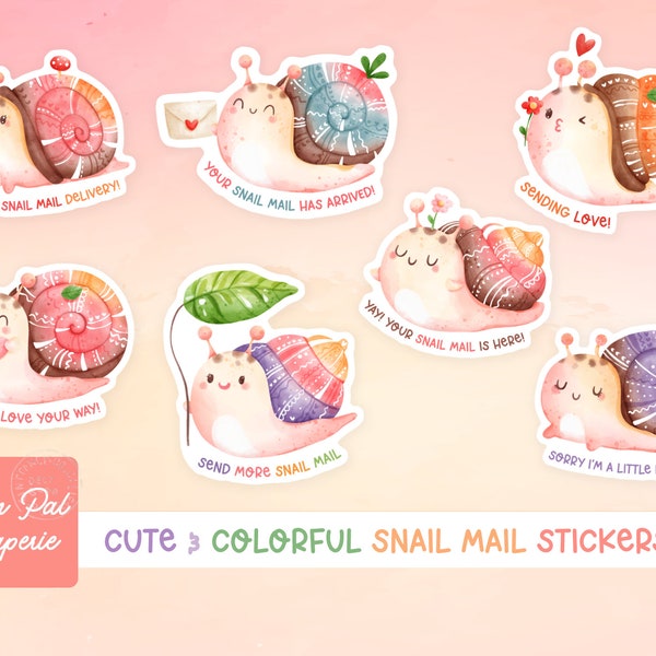 Snail Mail Stickers - Etsy