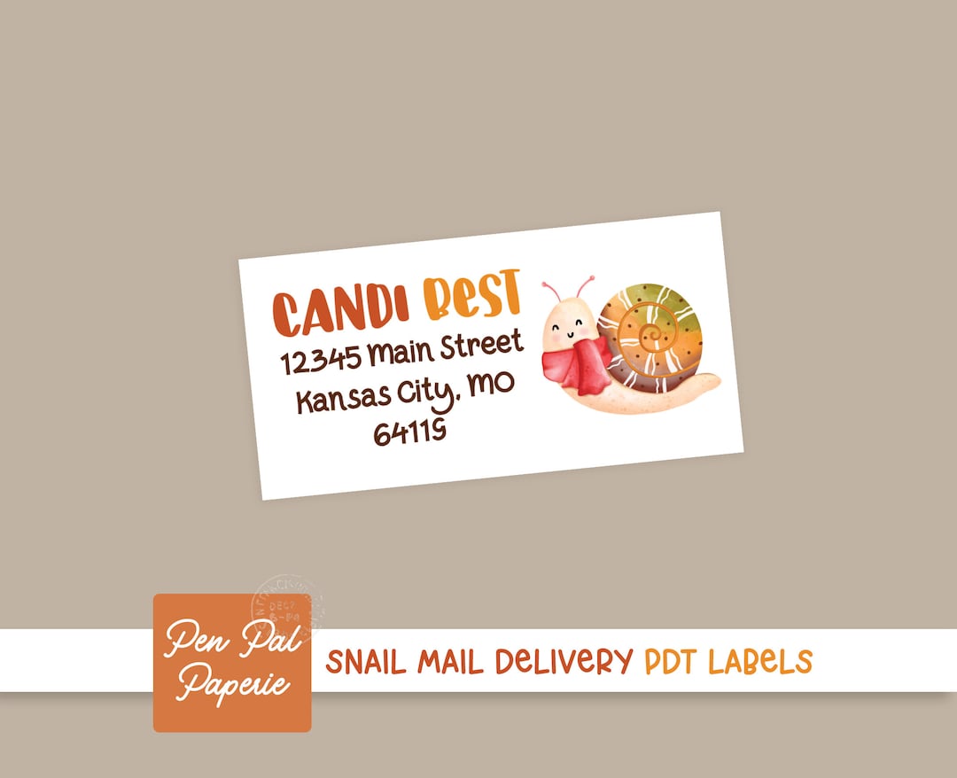 Snail Mail Delivery Address Labels - Etsy