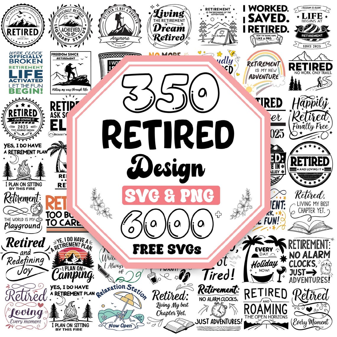 Retirement SVG Bundle: 350+ Designs (digital Download) - Etsy