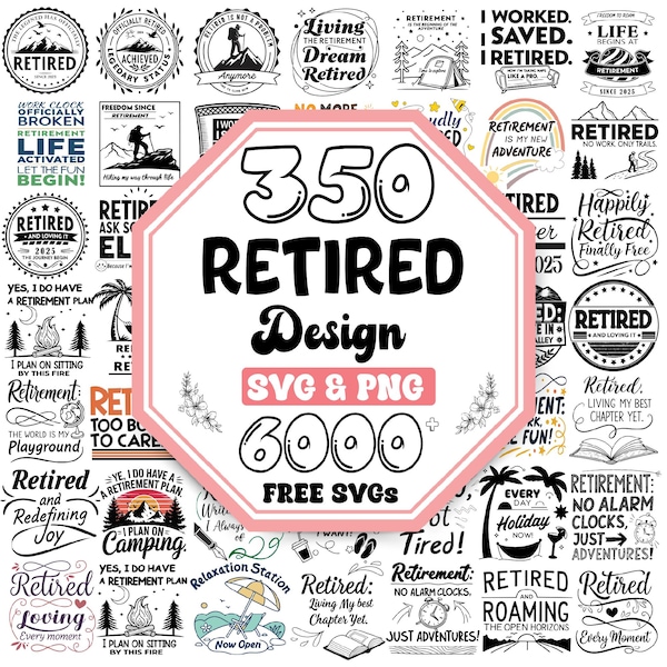 Retirement Svg - Etsy