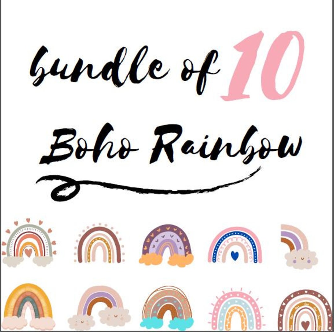Boho Rainbow Boho Rainbow Print Boho Rainbow Digital Print Boho Rainbow ...
