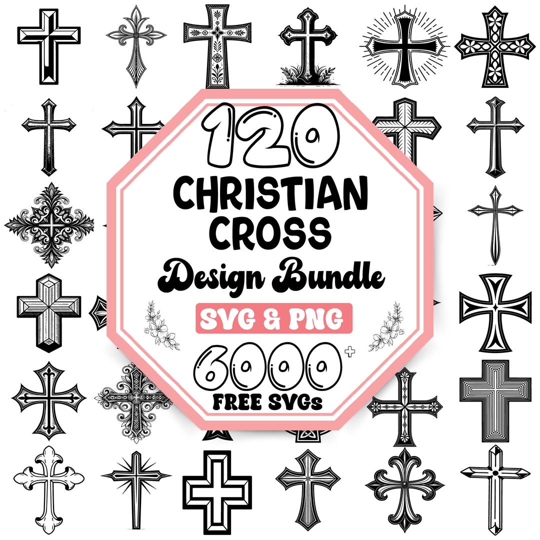 Christian Cross Svg Bundle |grunge Cross Svg |jesus Cross Svg |cross ...