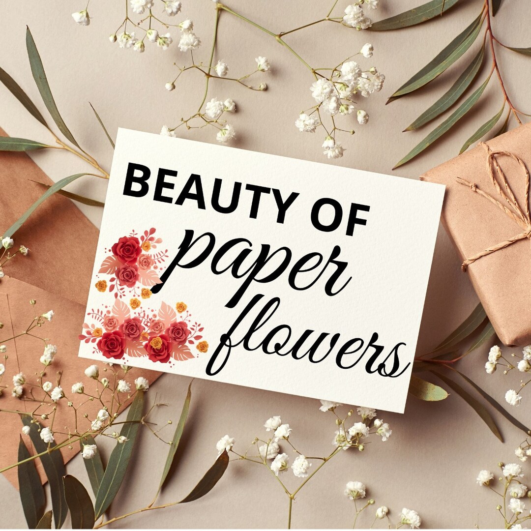 Paper Rose Pdf File Paper Rose Svg File - Etsy