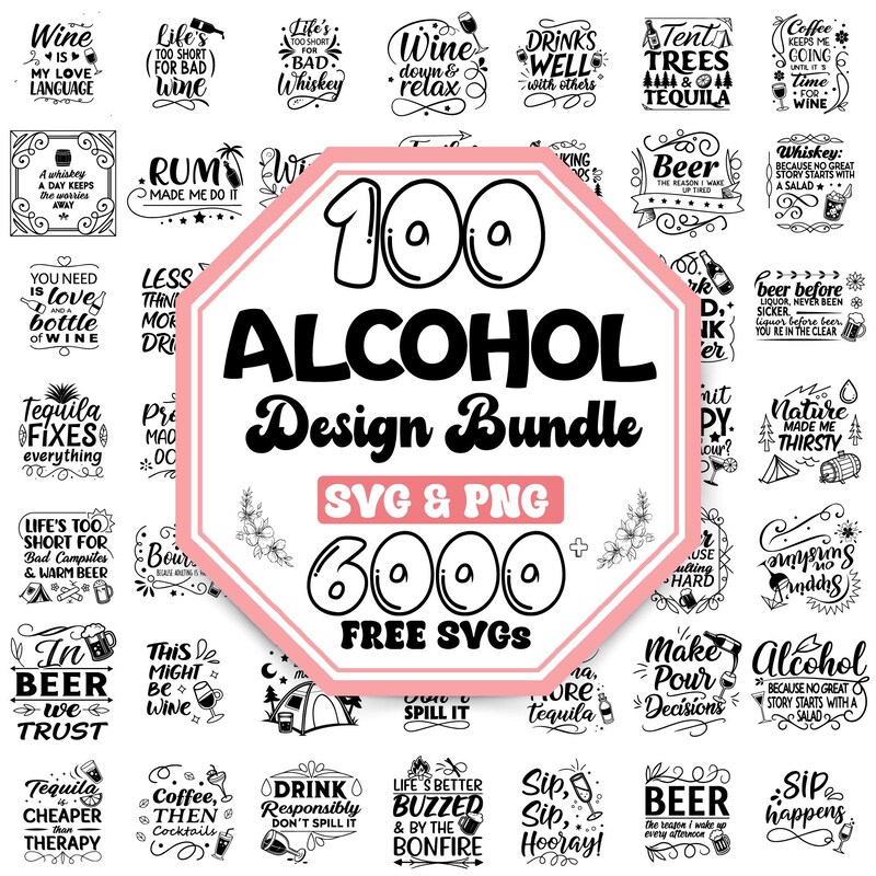 Alcohol Svg - Etsy