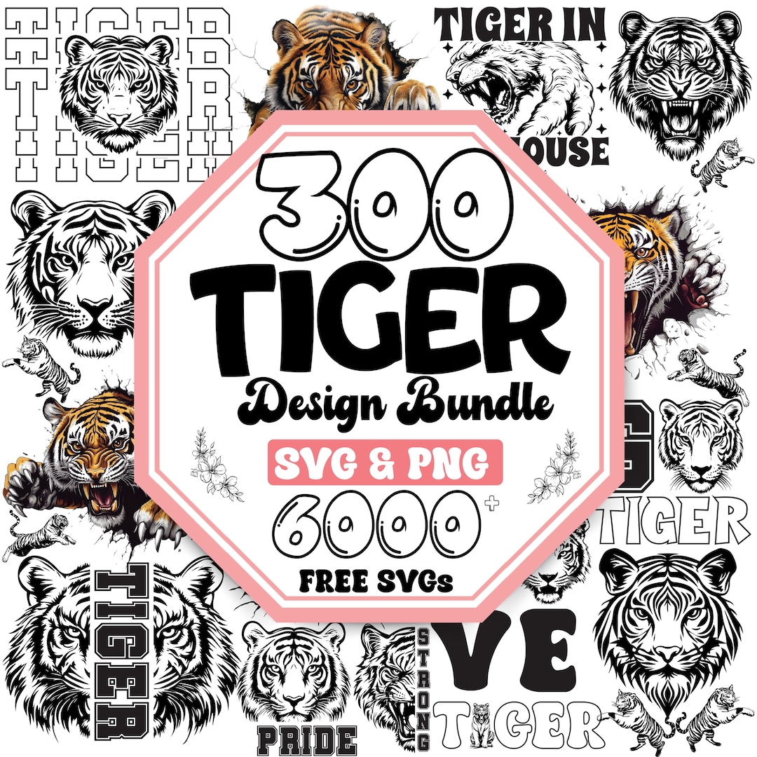 Tiger SVG Bundle: Face, Paw, Claw, Safari Designs (digital Download) - Etsy