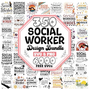 Social Worker SVG Bundle: Shirt Designs, Gifts (digital Download) - Etsy