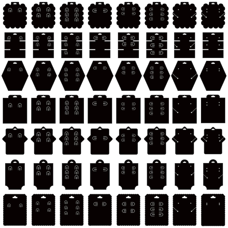 Earring Card SVG Bundle: Jewelry Packaging Templates (digital Download ...