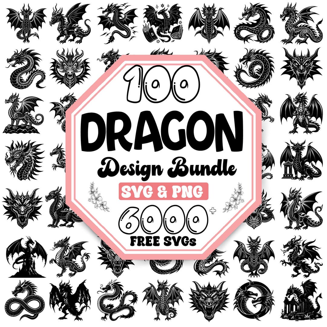 Dragon Graphics SVG Bundle: Silhouette Designs (digital Download) - Etsy
