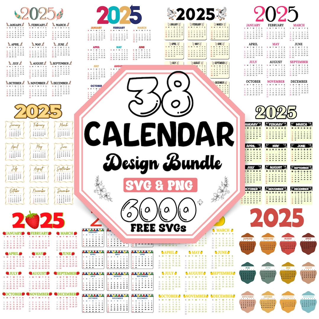 Calendar SVG BUNDLE |home Decor Svg |yearly Calendar Svg |monthly ...