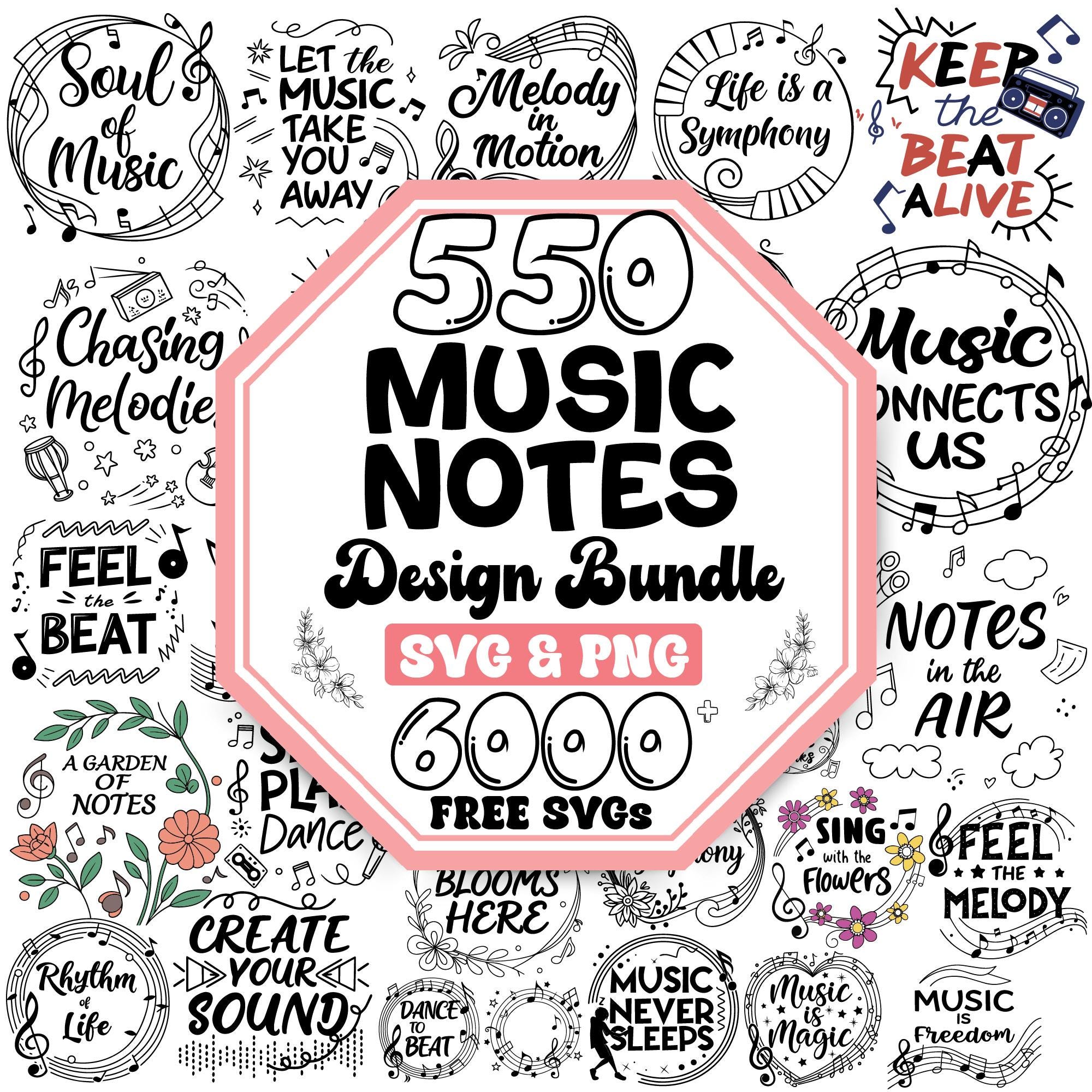 Music Notes Svg | Guitar Note Svg | Musical Notes Clipart | Music Lover ...