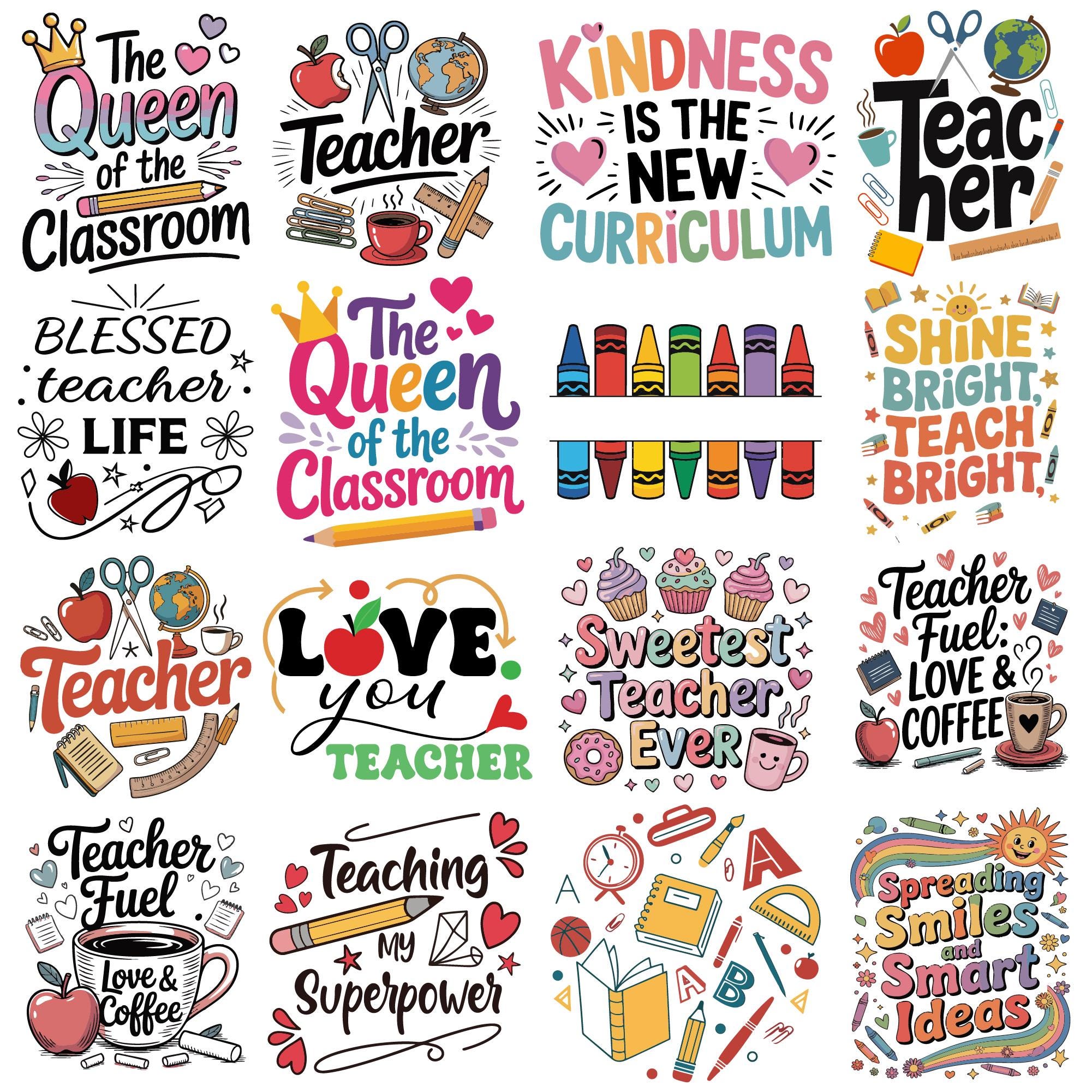 Teacher Life SVG Bundle: School Designs (digital Download) - Etsy