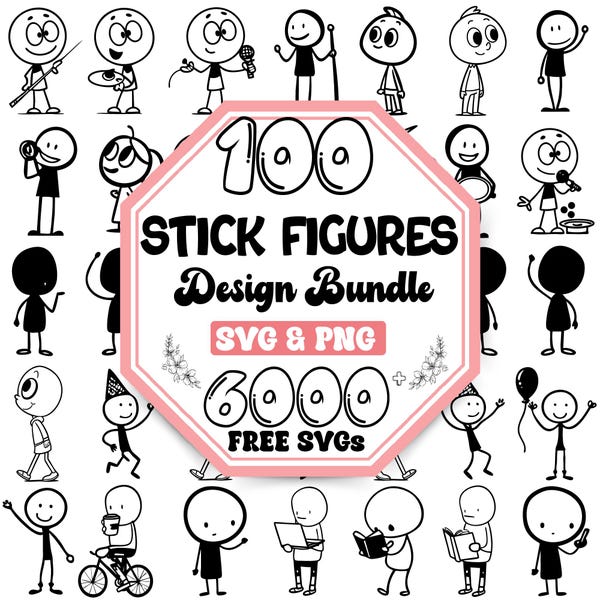Cute Stick Figures - Etsy