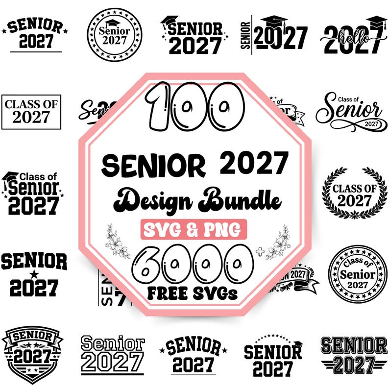Ensemble SVG Senior 2027 | Graduation Svg | Svg de la promotion 2027 ...