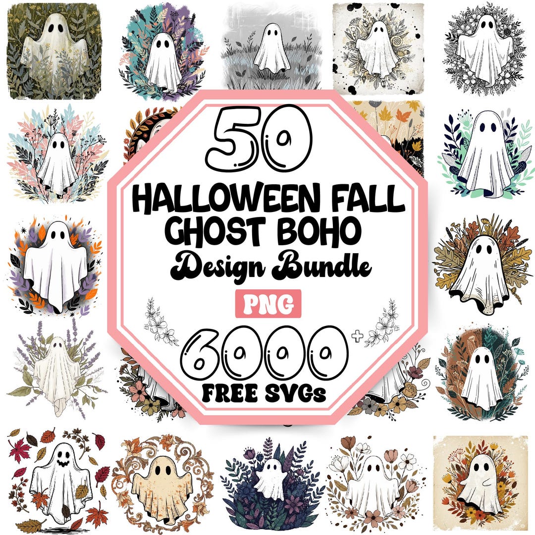 Halloween Fall Ghost Boho PNG Bundle |autumn Vibes Png |halloween ...