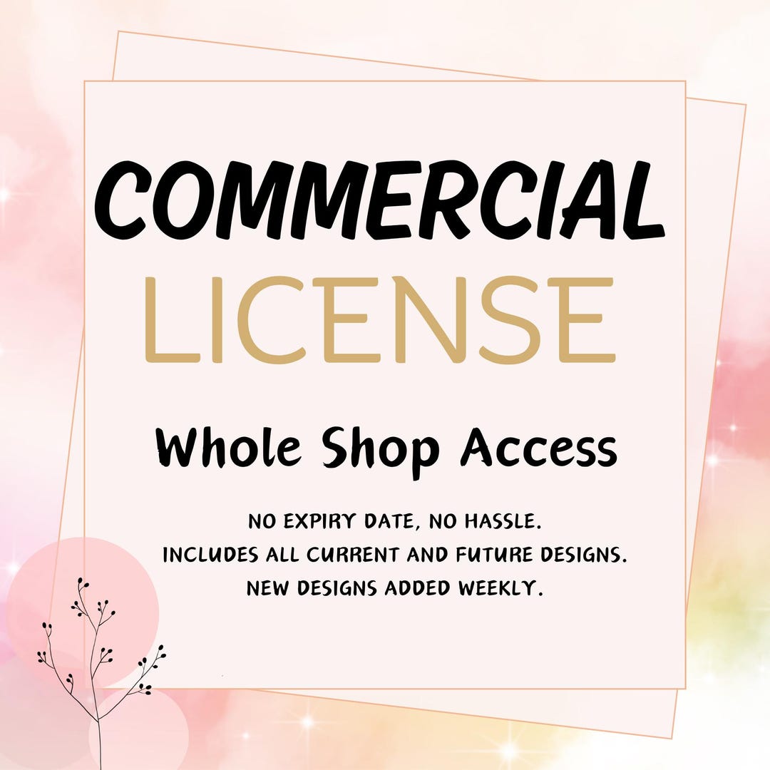 Commercial License: Whole Shop Designs, Print-on-demand Use - Etsy