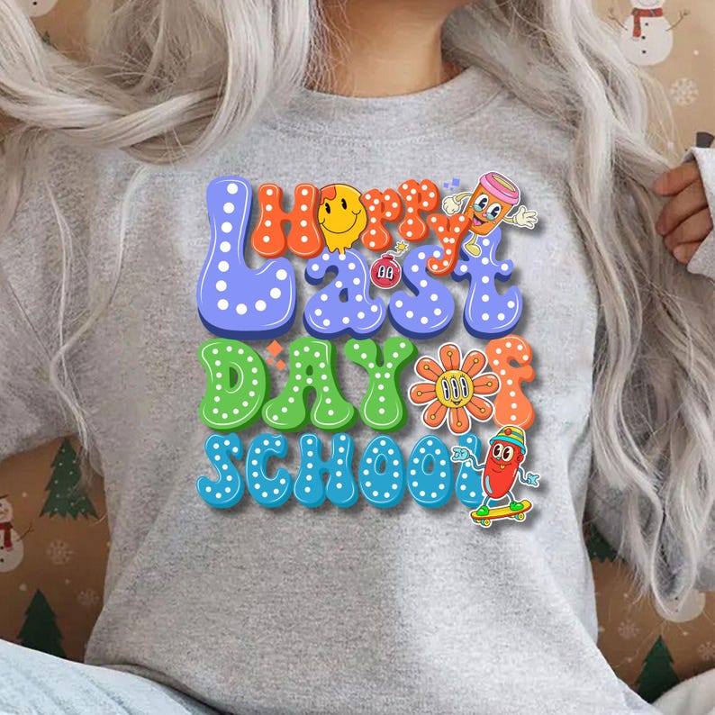 Happy Last Day of School Png Bundle |summer Break Clipart |doodle ...