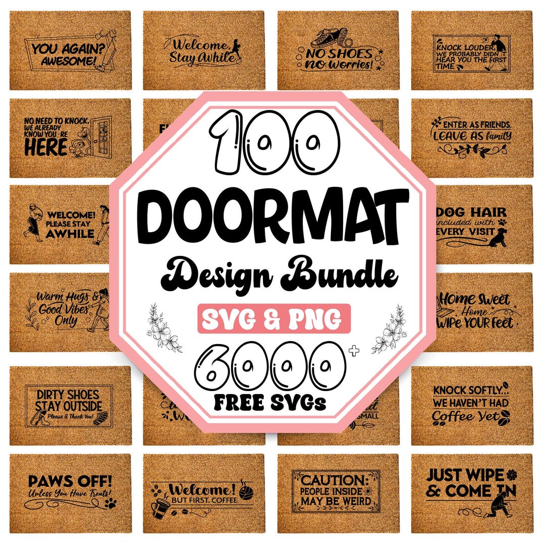 Doormat Svg Bundle | Funny Welcome Sign Doormat Svg | Rustic Guest ...