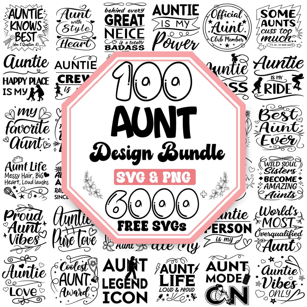 Aunt SVG Design Bundle | Retro Aunt Quotes (digital Download) - Etsy