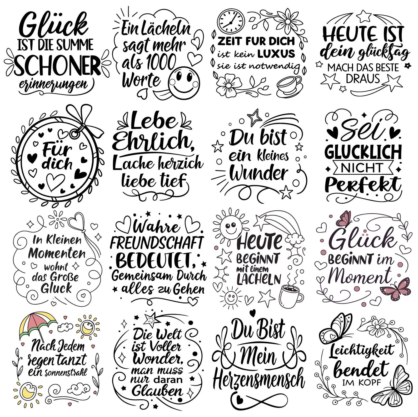 German Plotter Svg Bundle |german Thank You Svg |german Saying Svg ...