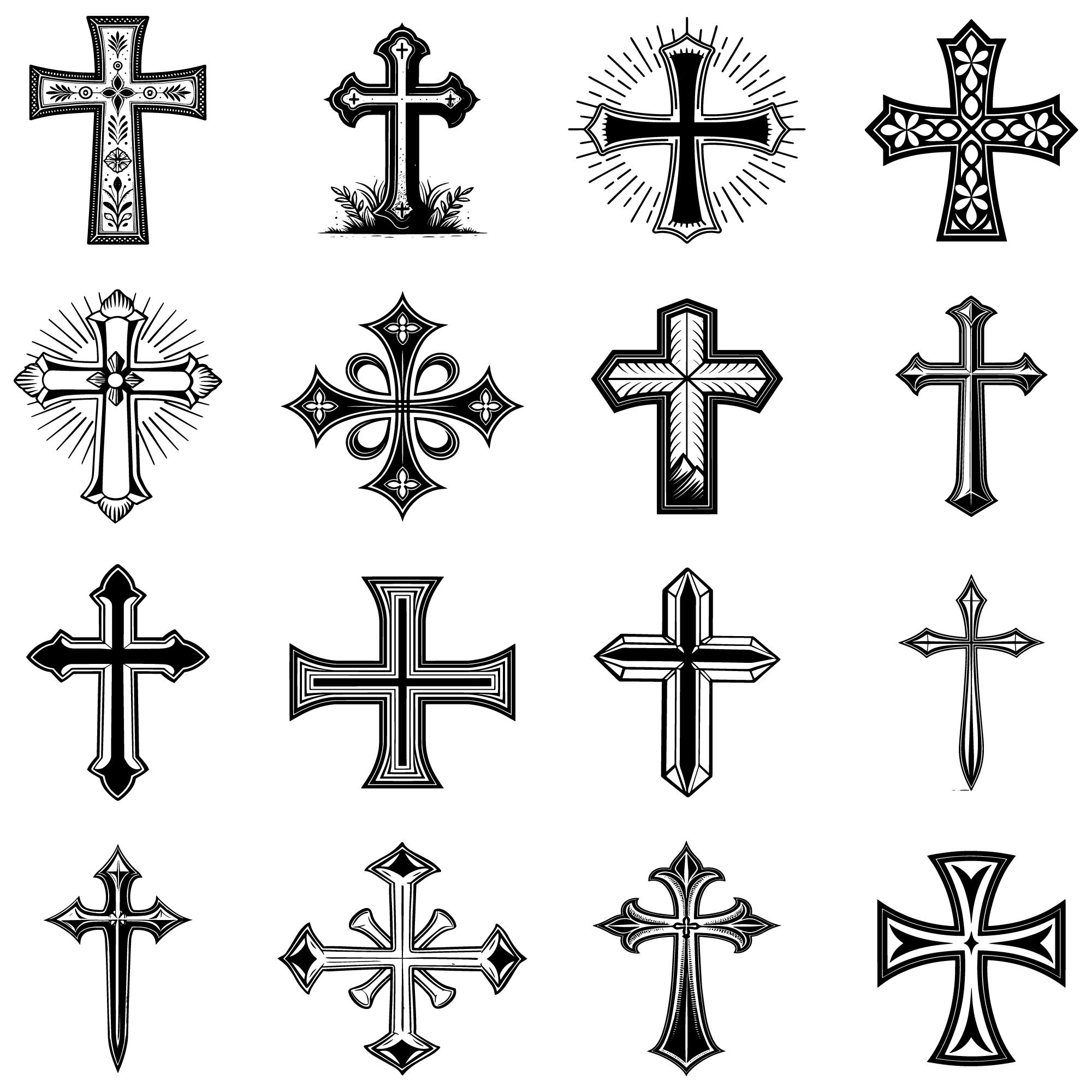 Christian Cross Svg Bundle |grunge Cross Svg |jesus Cross Svg |cross ...
