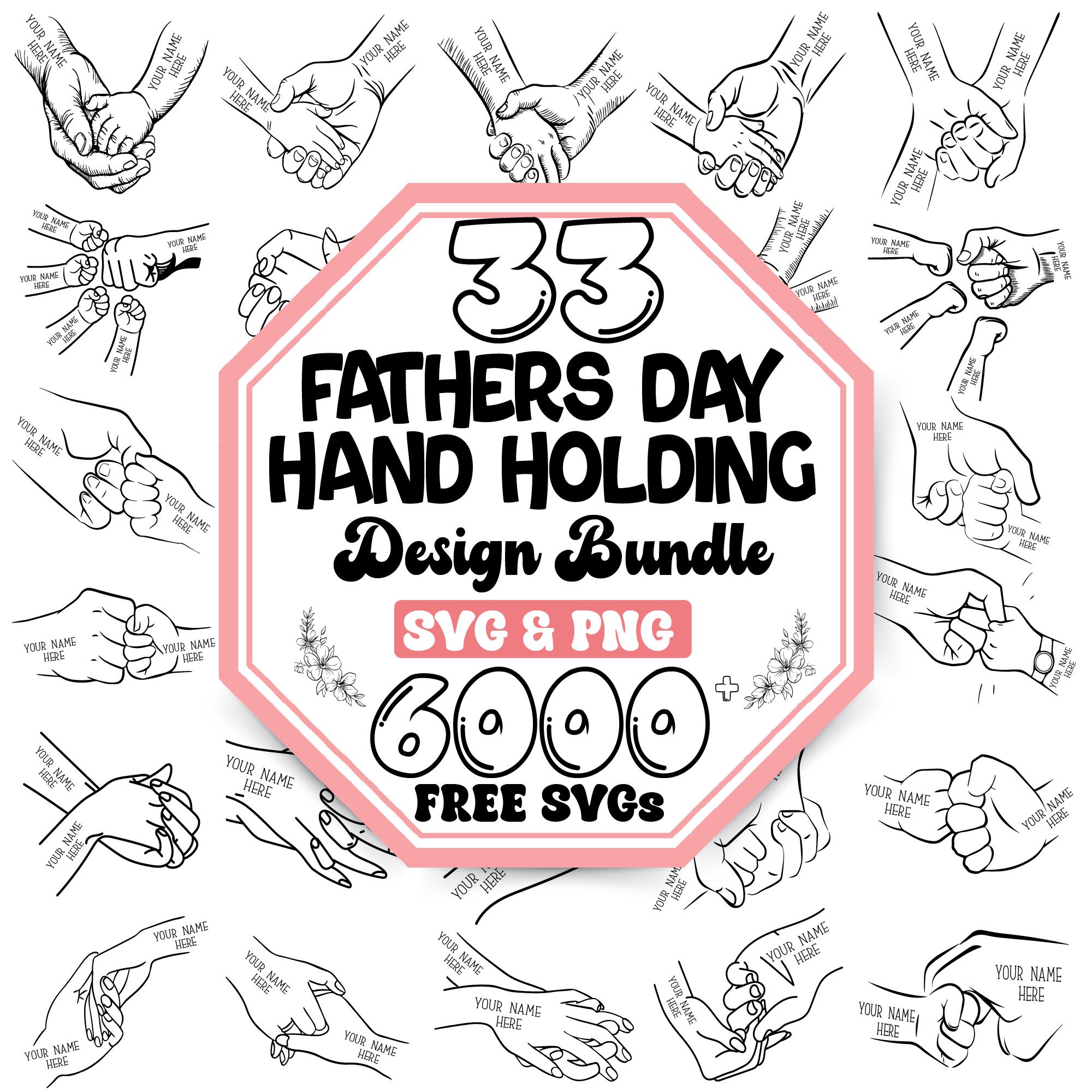 Fathers Day Hand Holding Svg Bundle |happy Fathers Day Svg |holding ...