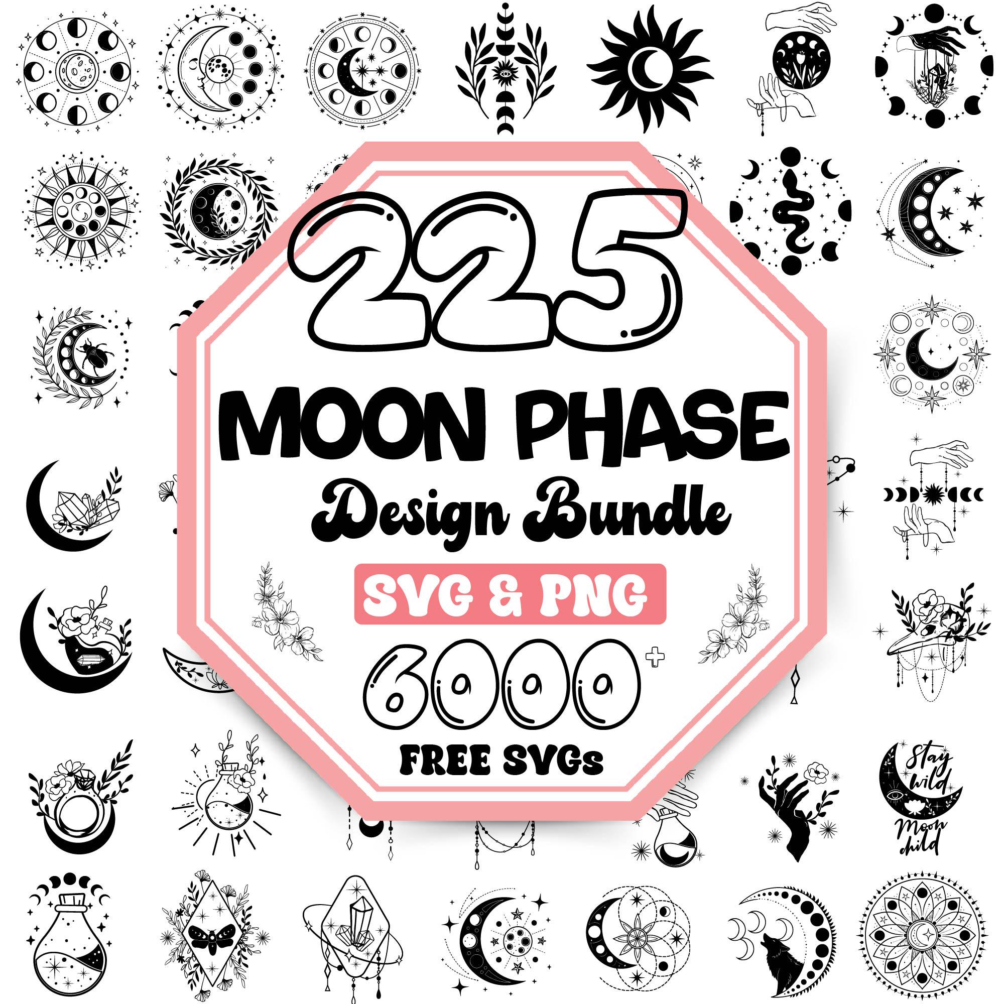 Moon Phase Svg Bundle | Its Just a Phase Svg | Crescent Moon Svg | Moon ...