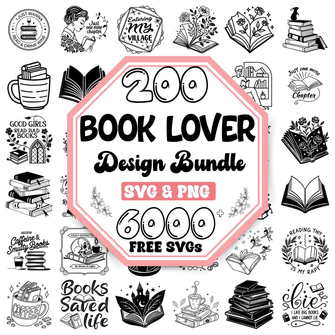 Book Svg Bundle |book Lover Svg |student Book Svg |book Stack Svg ...