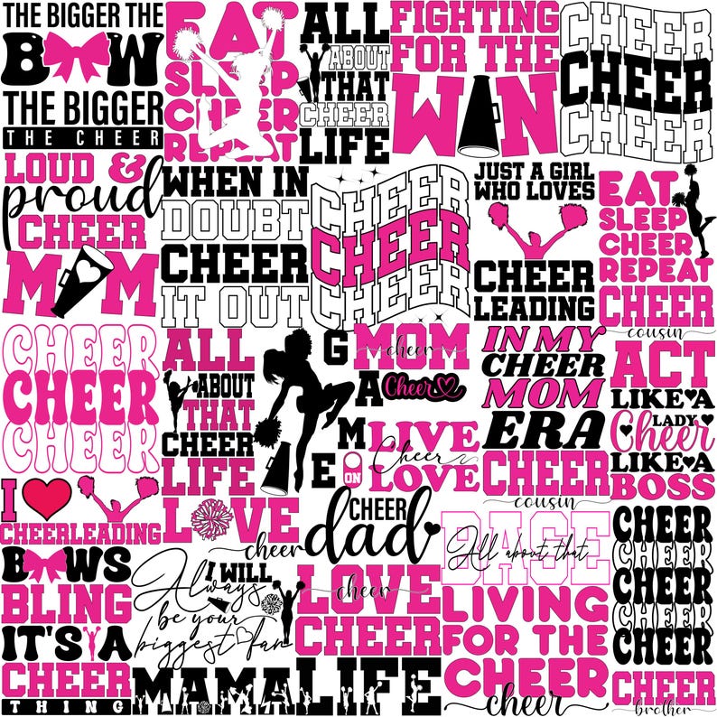 Cheer Svg Bundle | Cheerleading Svg | Cheer Svg | Cheer Squad Svg ...