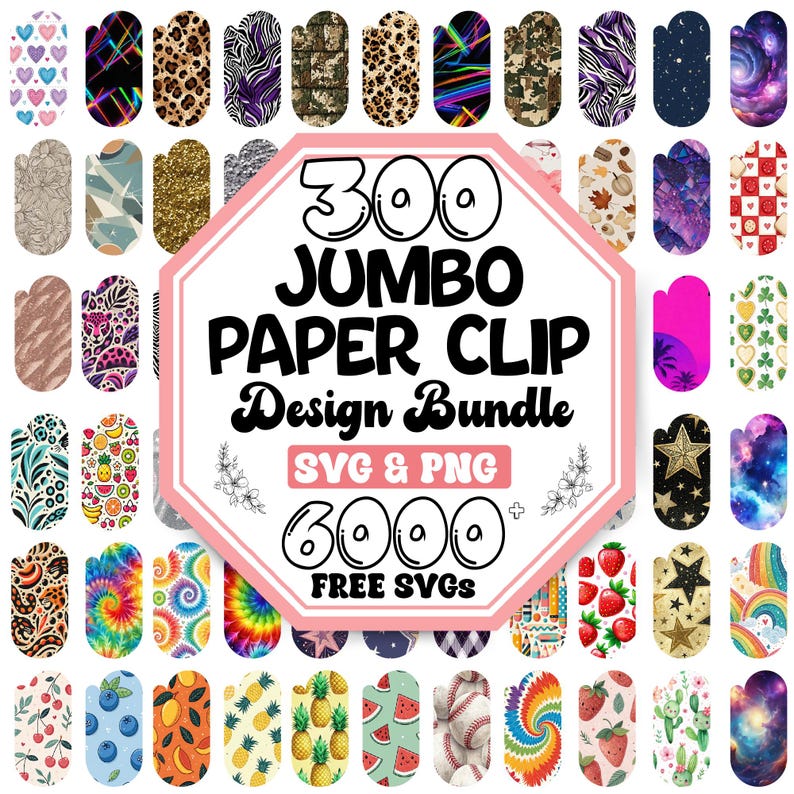 Jumbo Paper Clip Bookmark Svg Bundle | Paper Clip Svg | Jumbo Paper ...