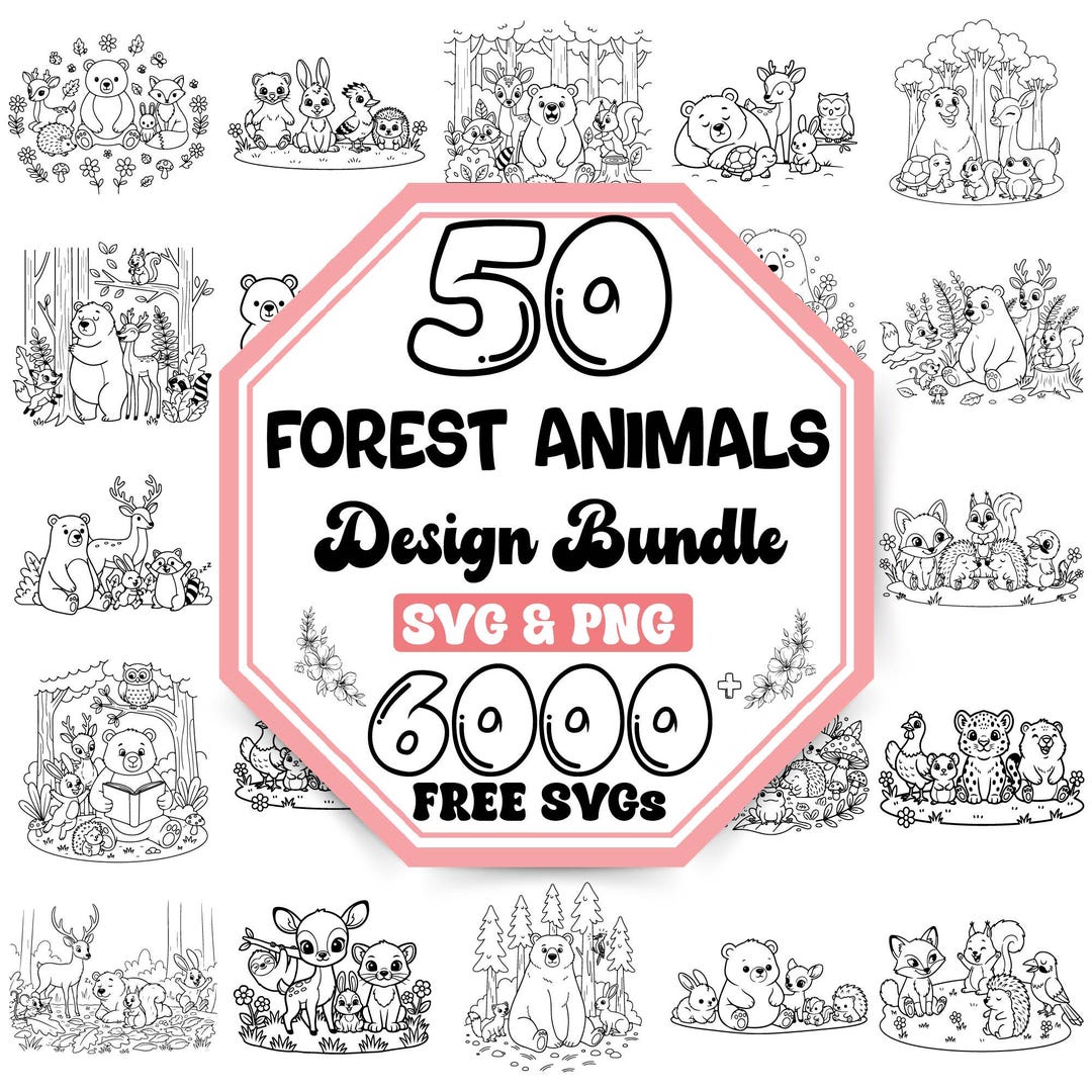 Forest Animals Svg Bundle |farm Animal Svg |woodland Animals |safari ...