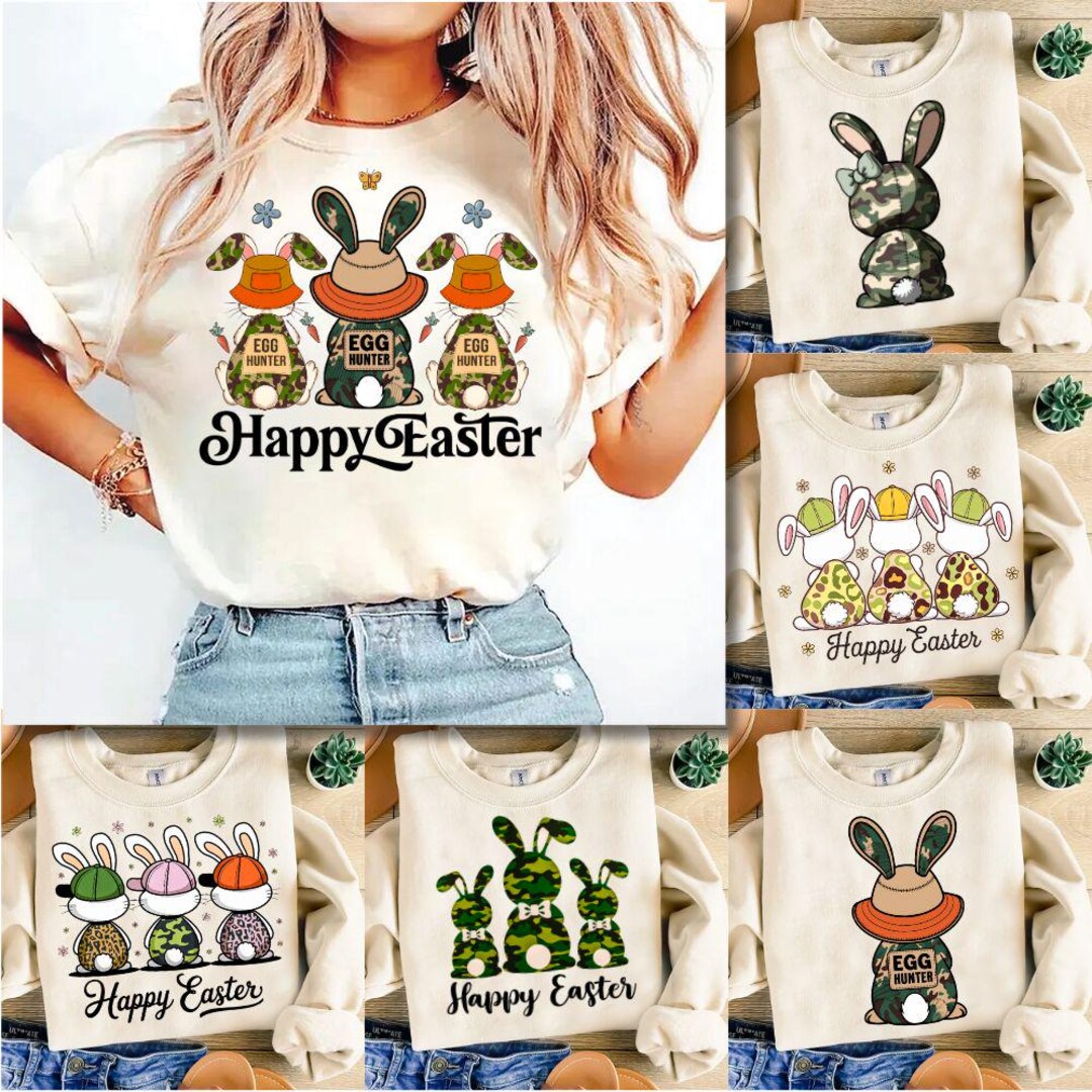 Camo Easter Bunny PNG: Kids Doodle Design (digital Download) - Etsy
