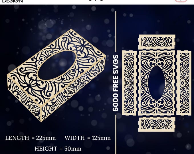 Tissue Paper Box SVG Bundle | Tissue Box SVG Design | Laser Cut Files ...